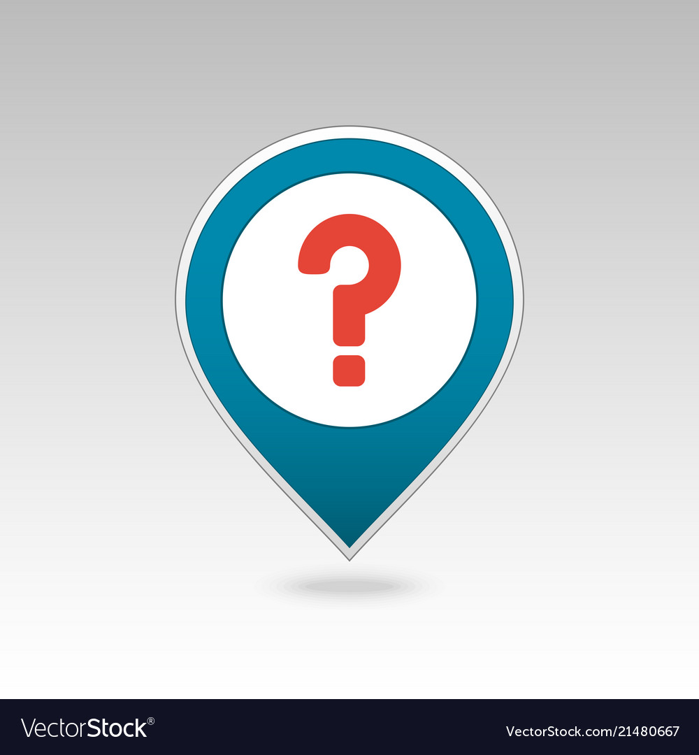 Question mark pin map icon pointer markers Vector Image