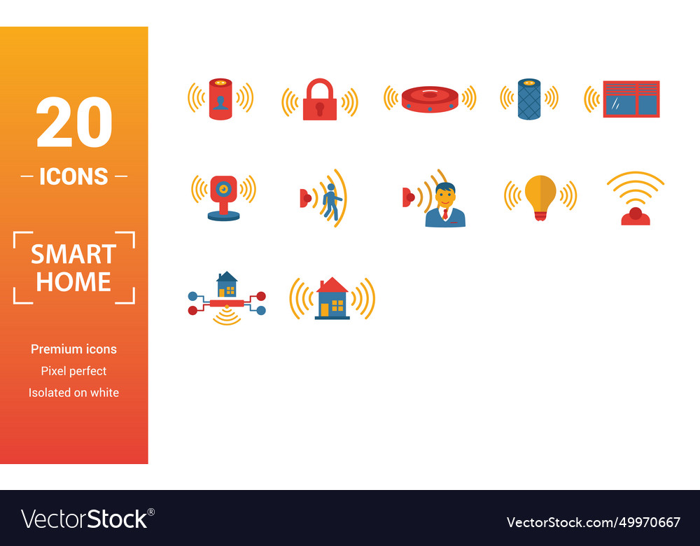 Smart home icon set include creative elements Vector Image