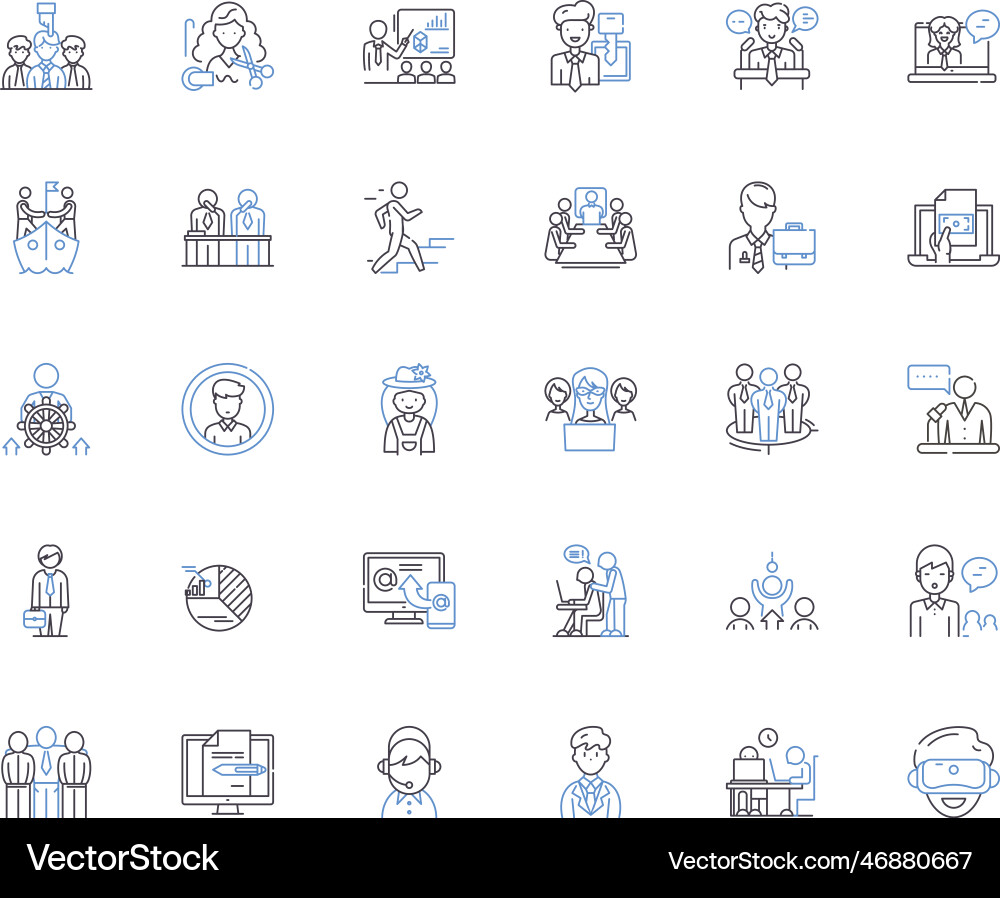 Social gathering line icons collection Royalty Free Vector