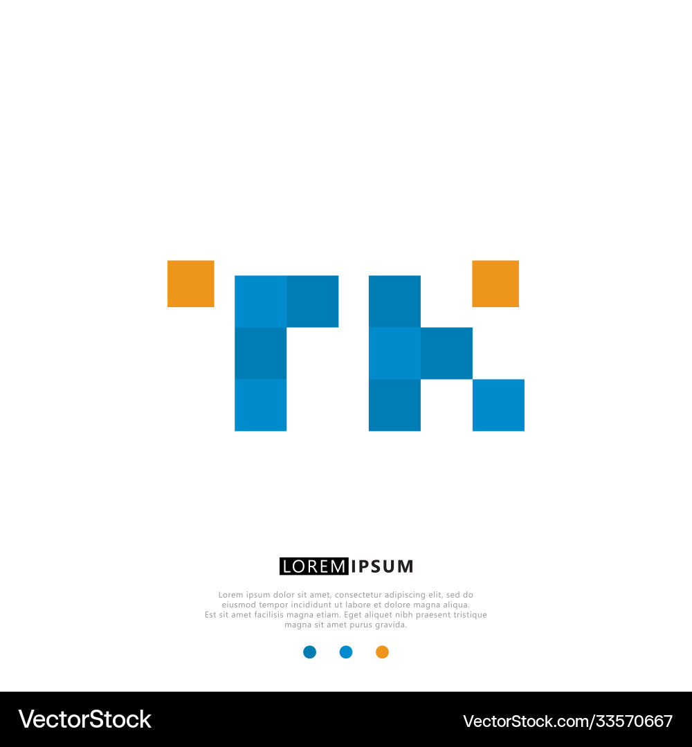 Tk or kt logo letter initial design template Vector Image
