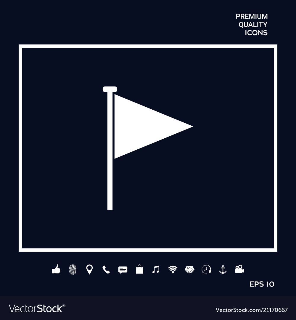 Triangle flag icon Royalty Free Vector Image - VectorStock