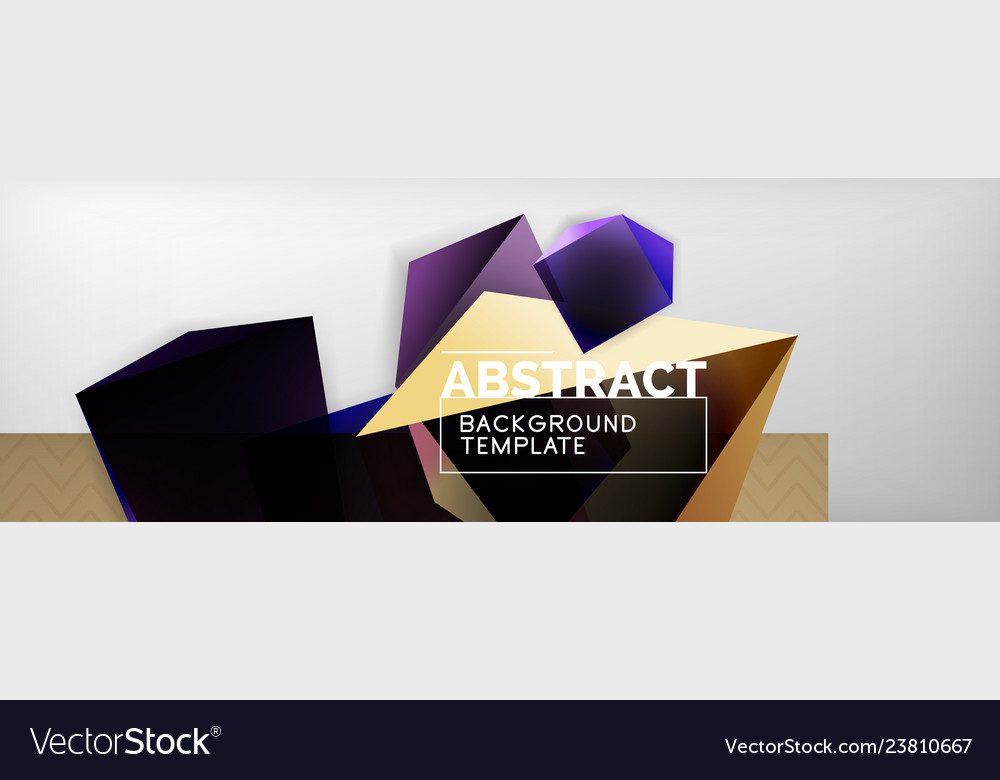 Triangular 3d geometric shapes composition Vector Image
