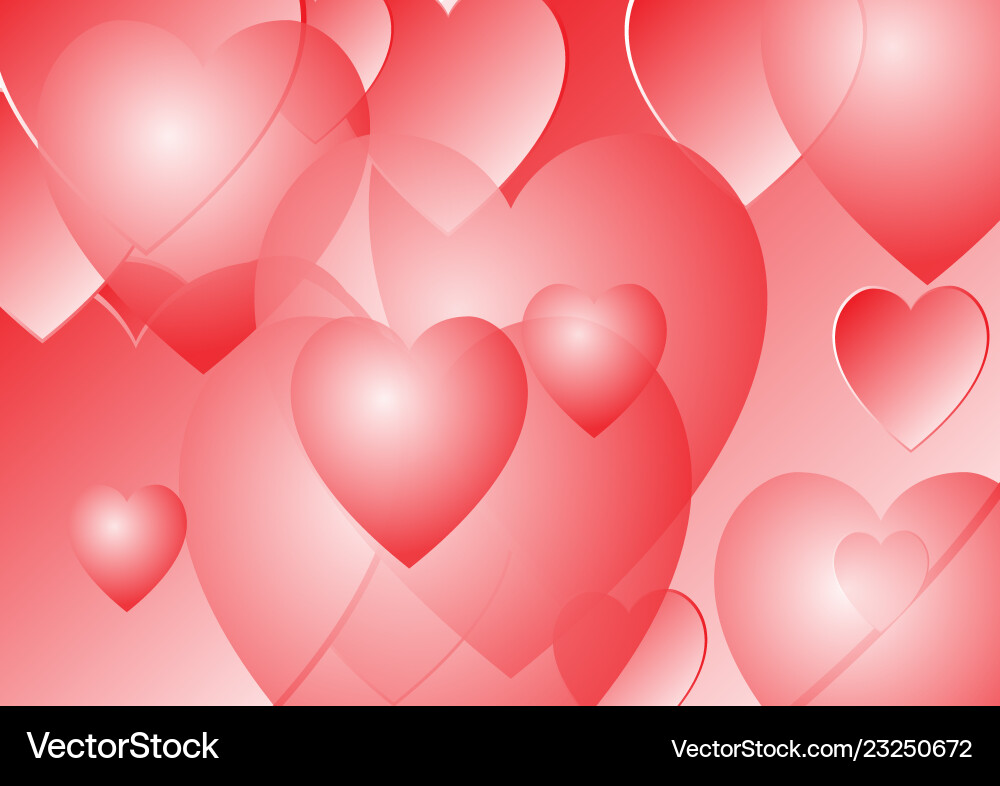 Background of red hearts Royalty Free Vector Image