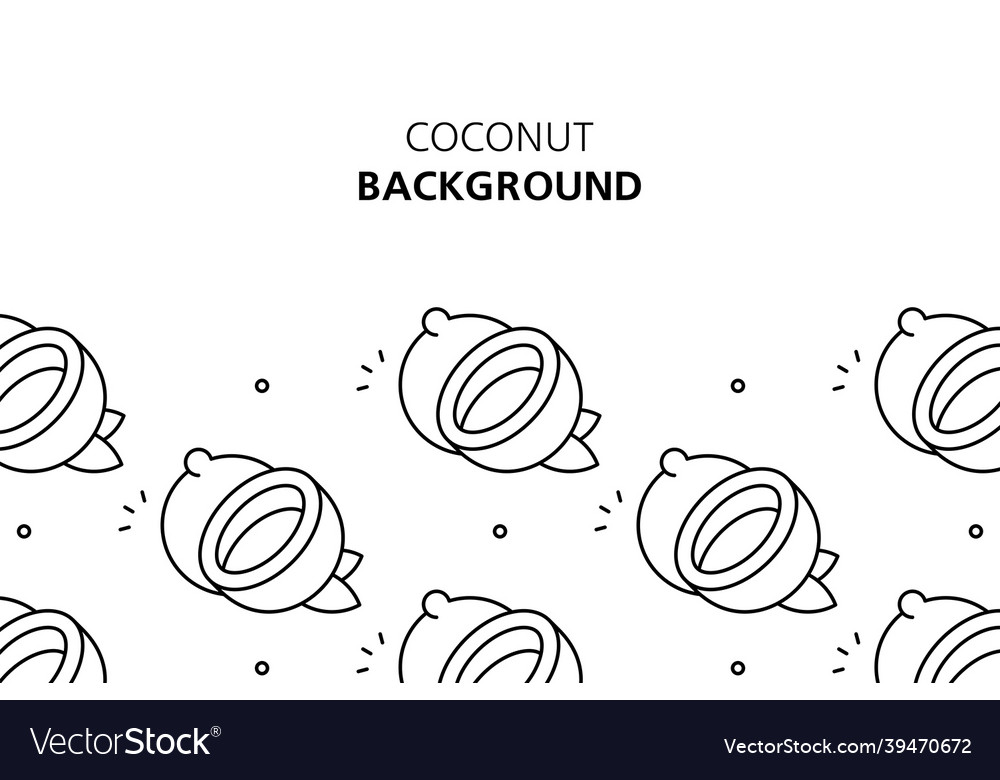 Coconut background Royalty Free Vector Image - VectorStock