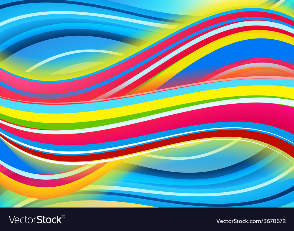 Colored waves background Royalty Free Vector Image