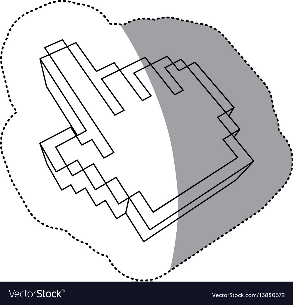 Figure mouse pointer hand indicating anything Vector Image