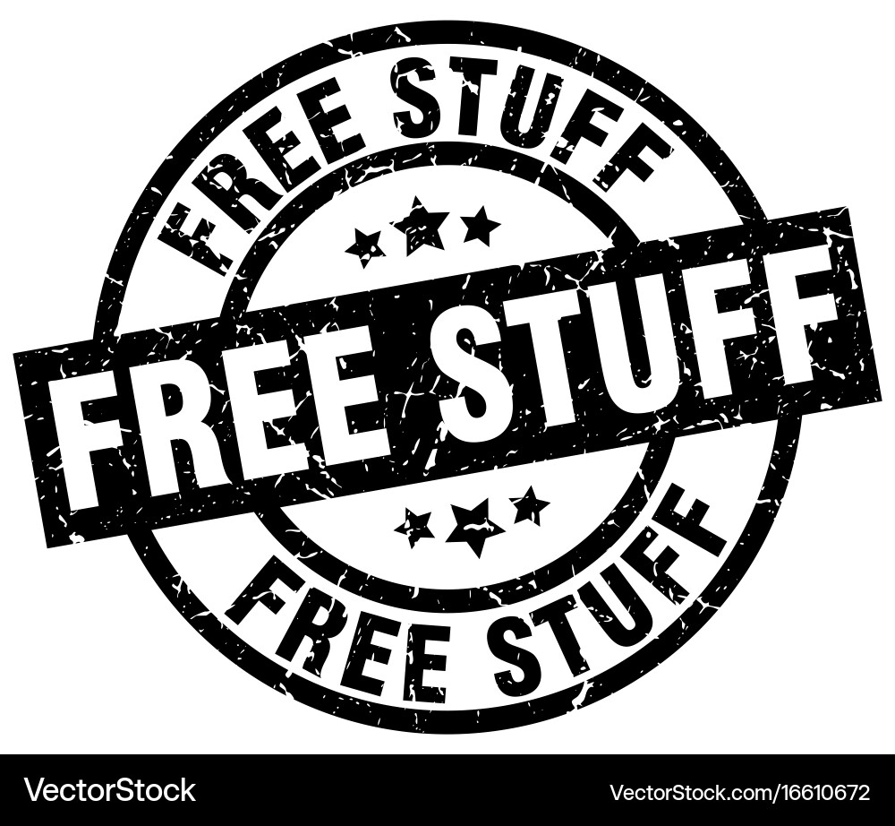 Free stuff round grunge black stamp Royalty Free Vector