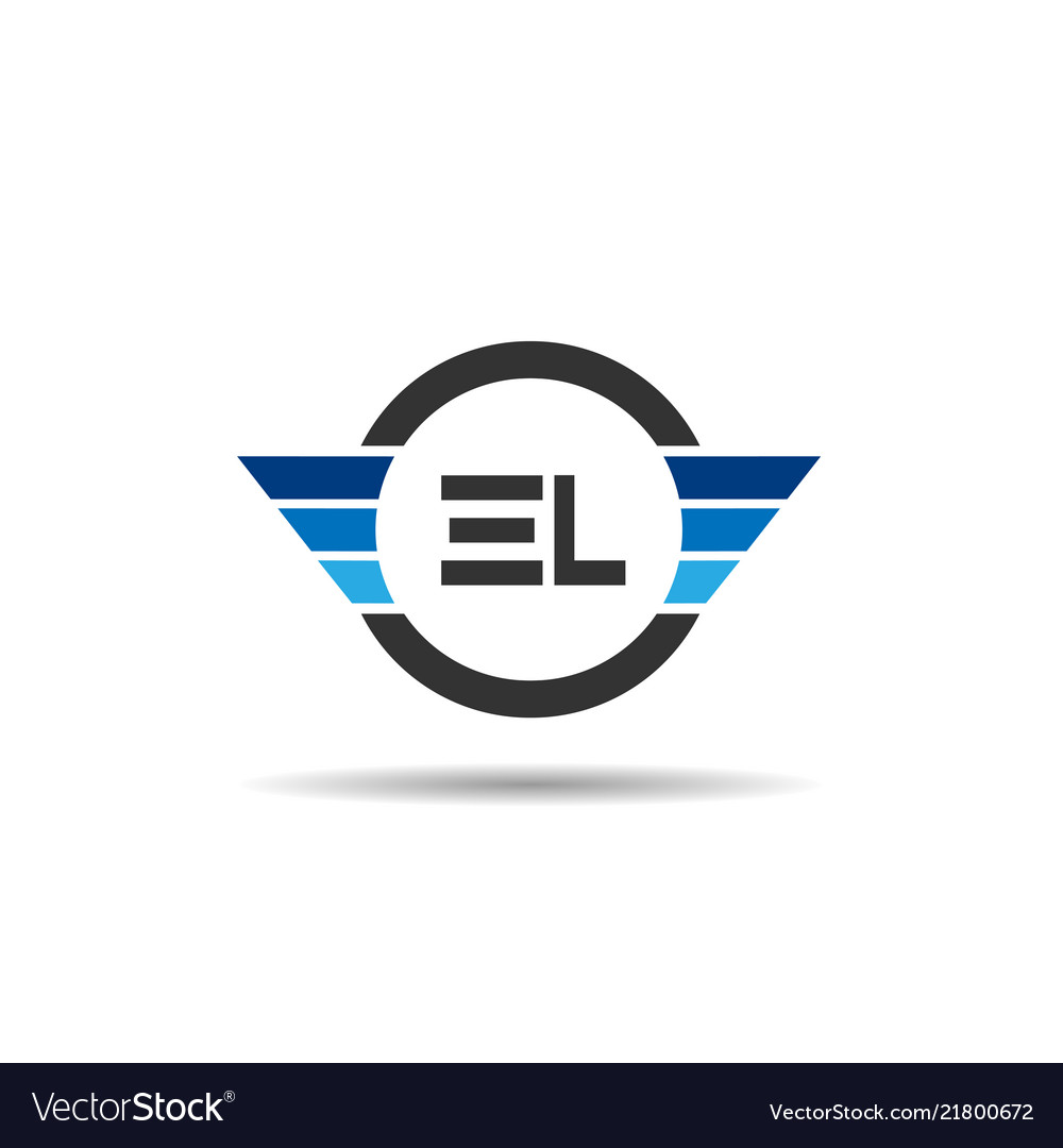 Initial letter el logo template design Royalty Free Vector