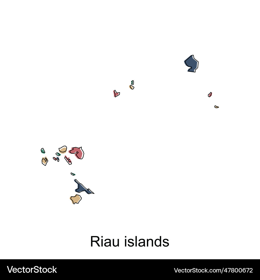 Map of riau islands design template Royalty Free Vector