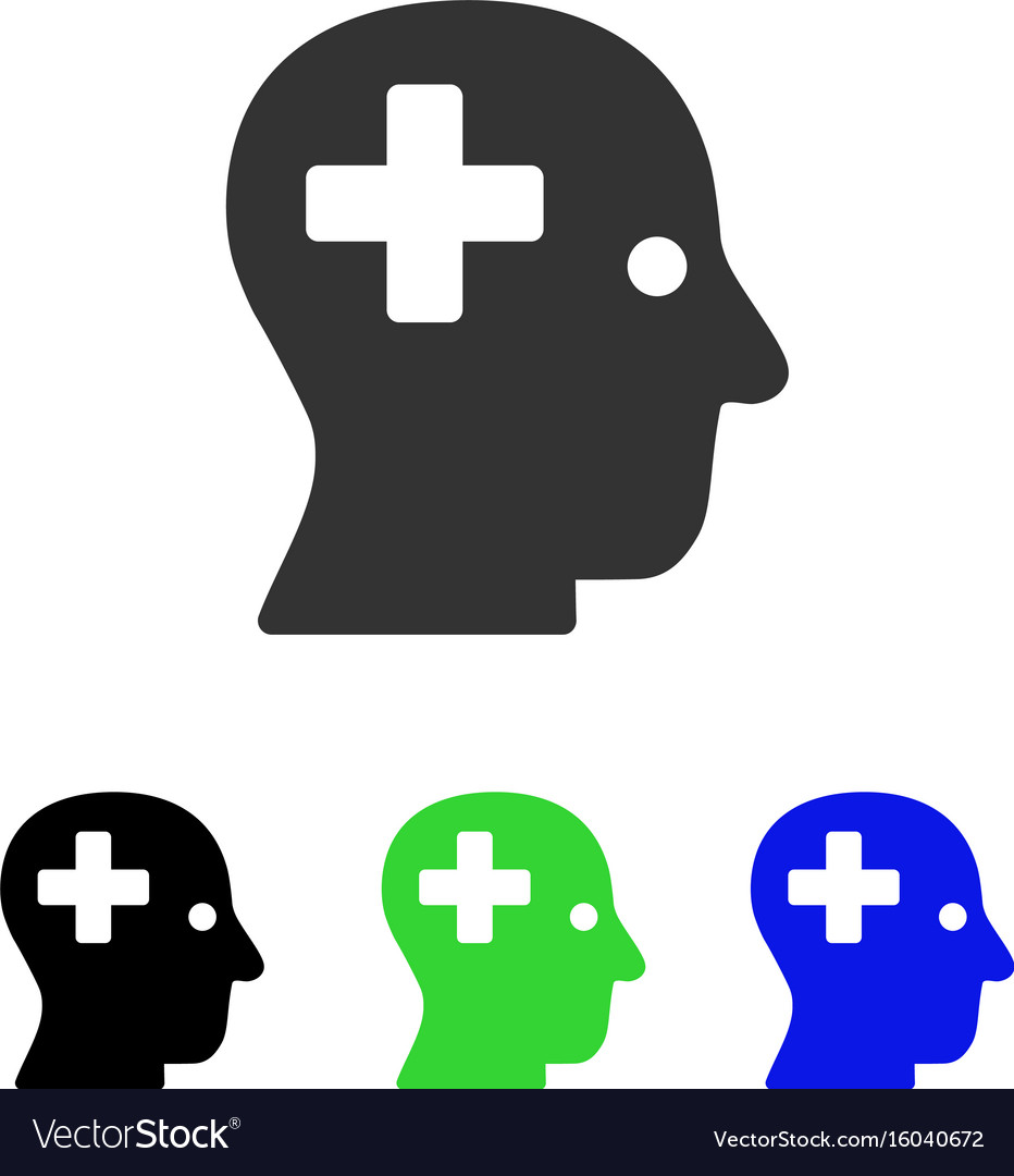 Plus head flat icon Royalty Free Vector Image - VectorStock