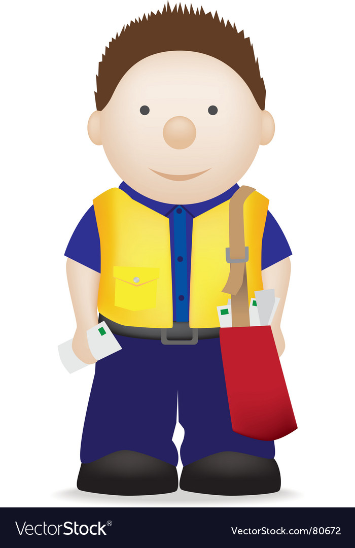Postman Royalty Free Vector Image - VectorStock