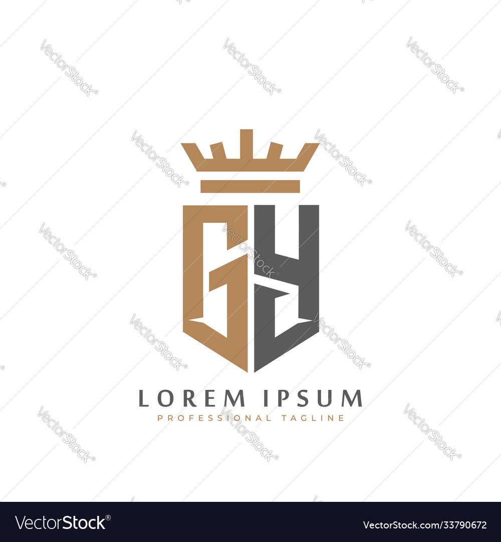 Premium gy monogram two letters elegant Royalty Free Vector