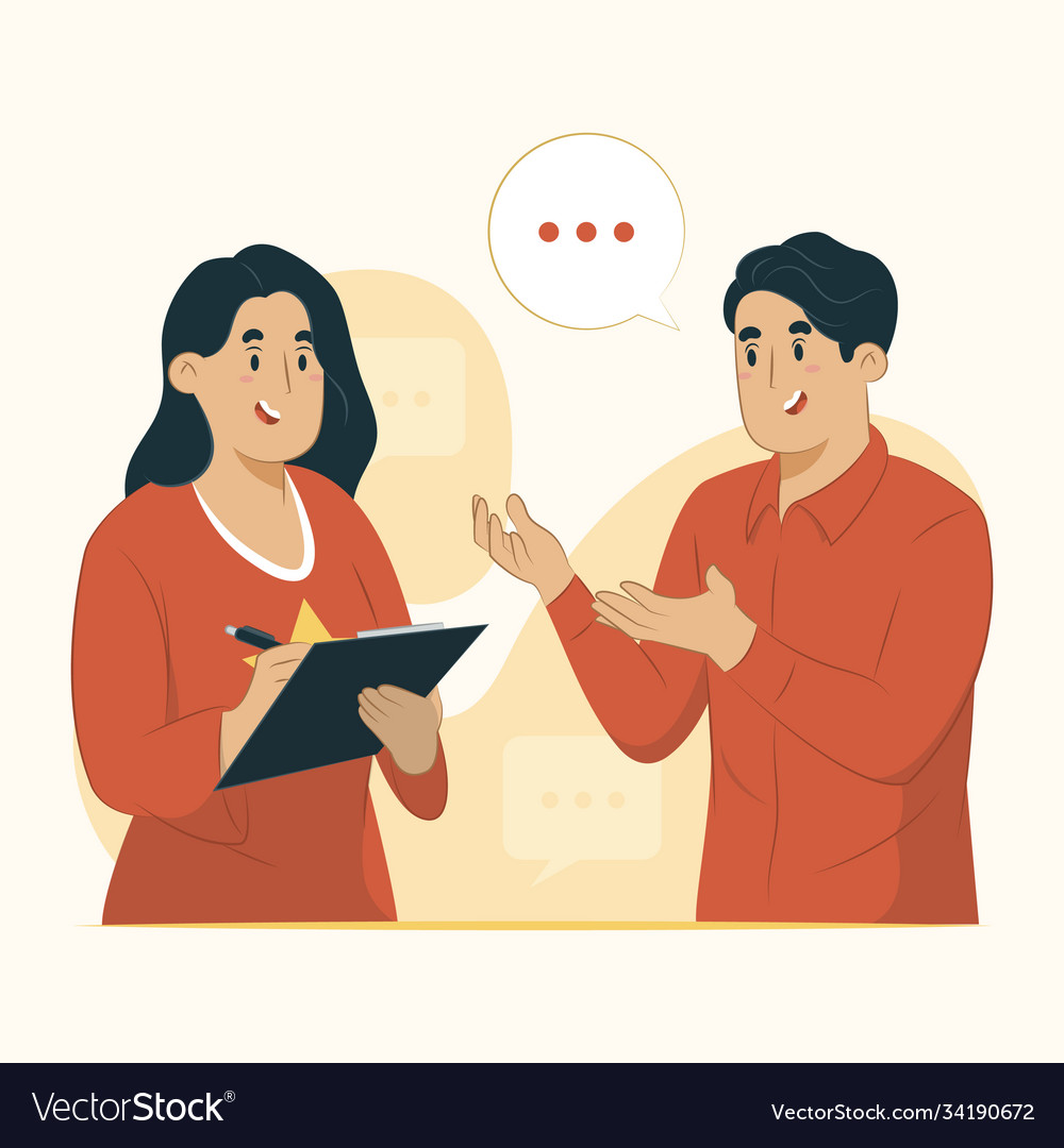 Taking notes concept Royalty Free Vector Image