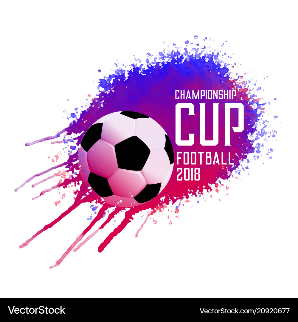 Abstract football ink splatter background Vector Image