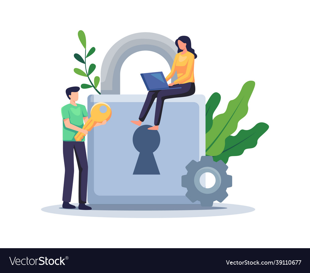 Data protection concept Royalty Free Vector Image