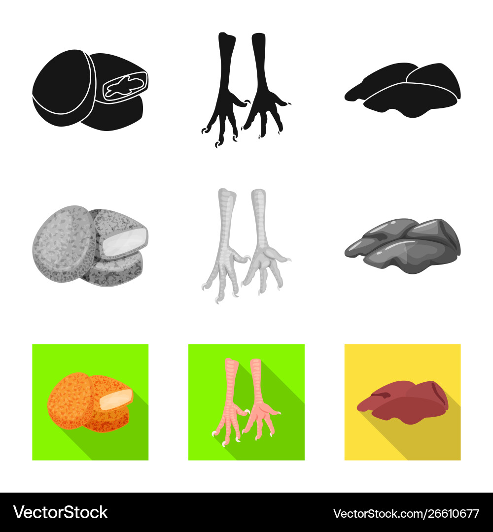 Design product and poultry sign Royalty Free Vector Image
