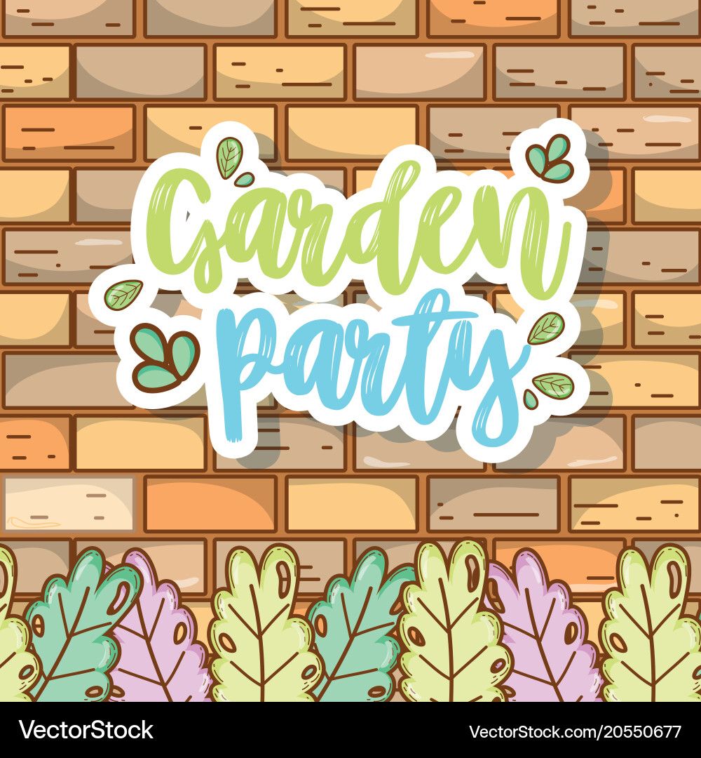 Garden party card Royalty Free Vector Image - VectorStock