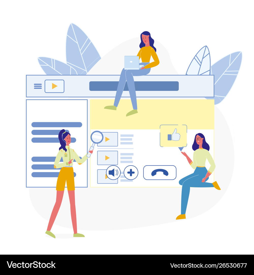 Social media marketing flat Royalty Free Vector Image