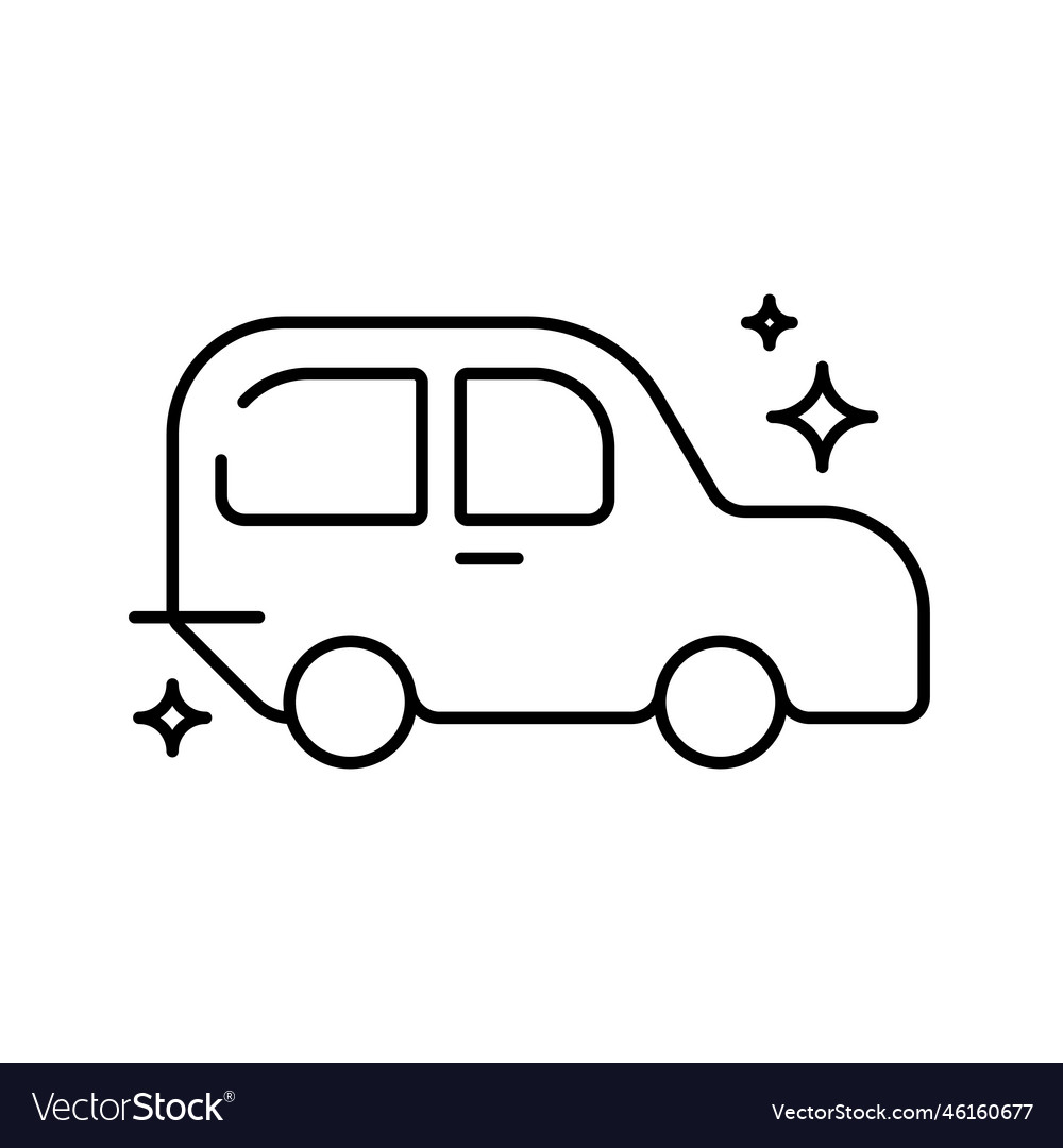 Vehicle transportation icons with black outline Vector Image