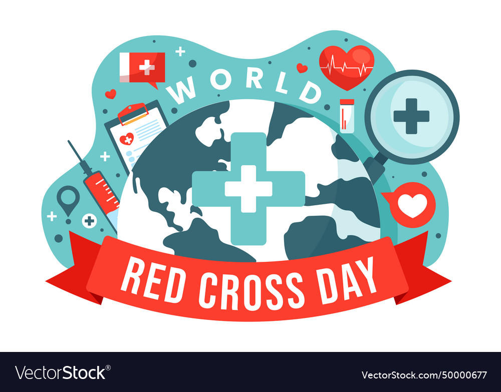 World red cross day on may 8 to medical health Vector Image