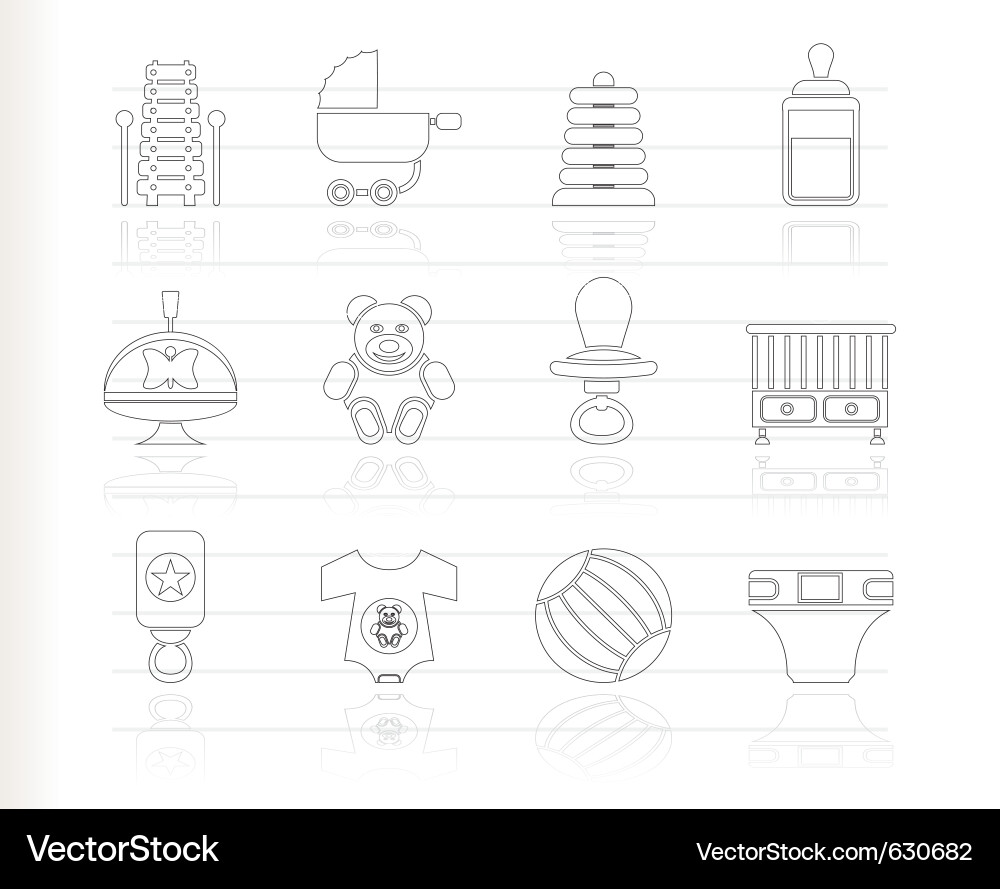Baby sketch icons Royalty Free Vector Image - VectorStock