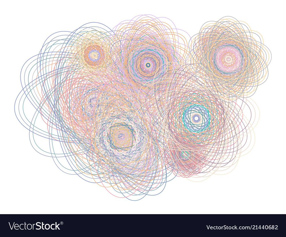 Background abstract geometric oval mixed pattern Vector Image