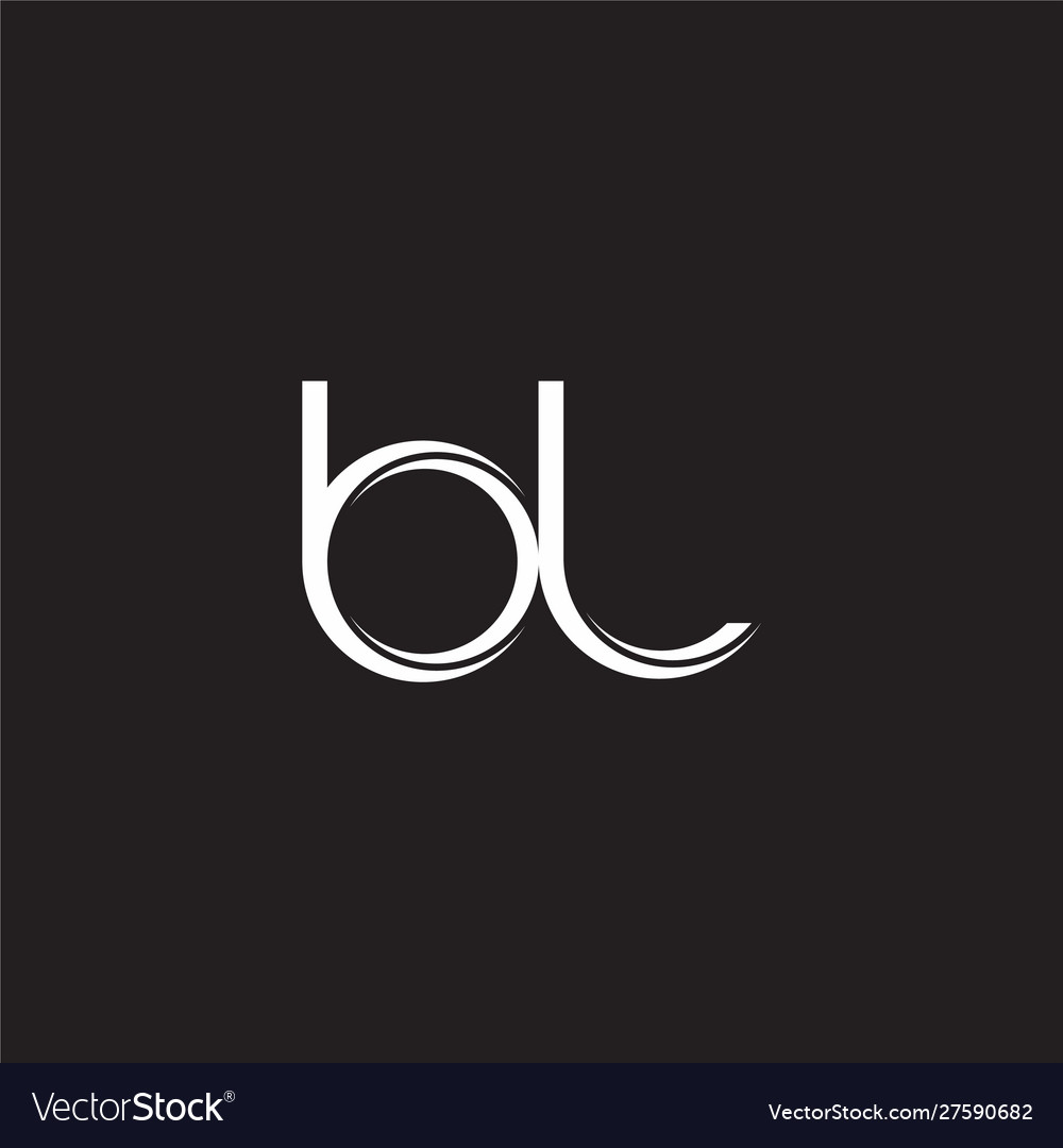 Bl initial letter split lowercase logo modern Vector Image