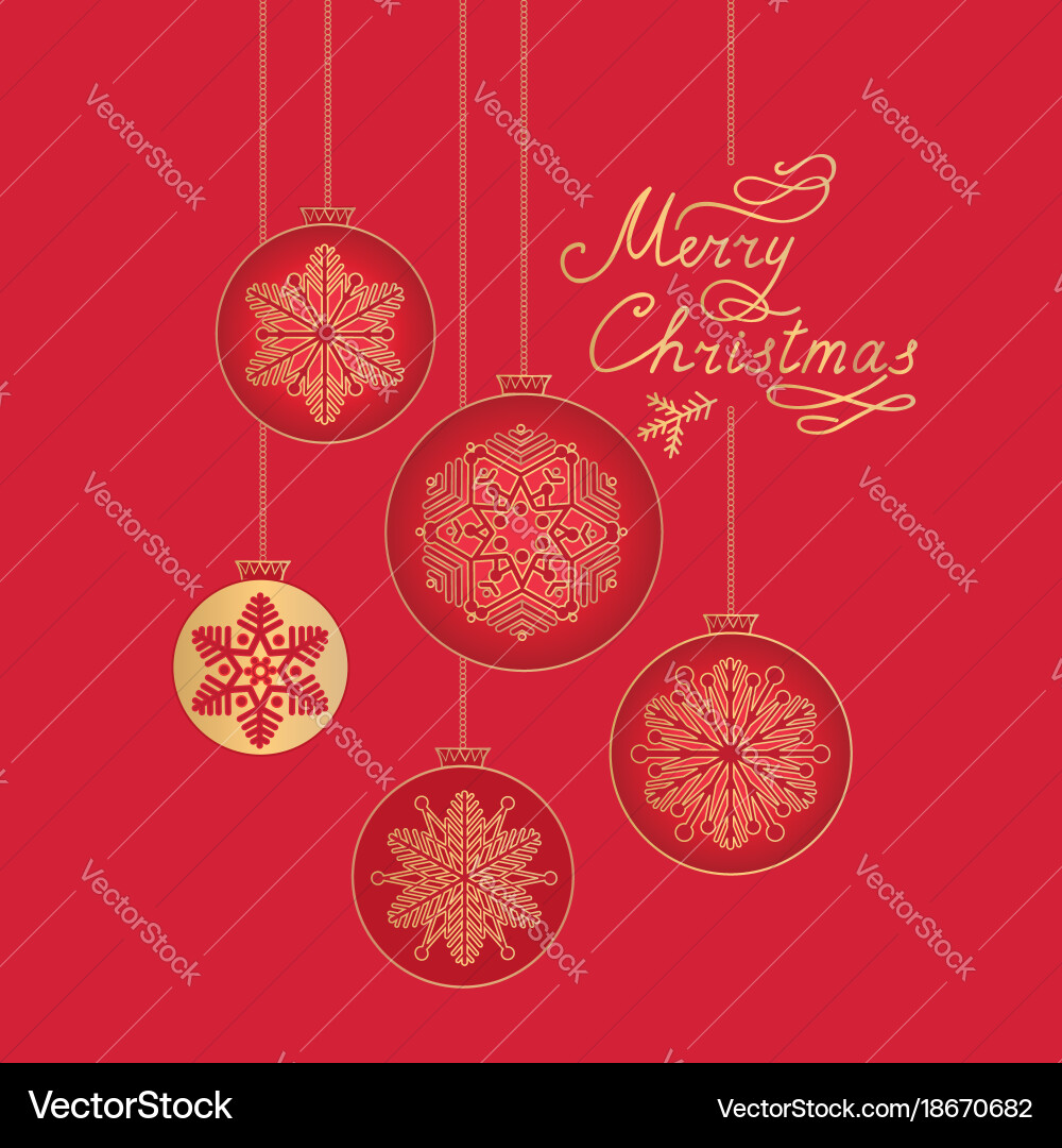 Christmas background with handwritten lettering Vector Image