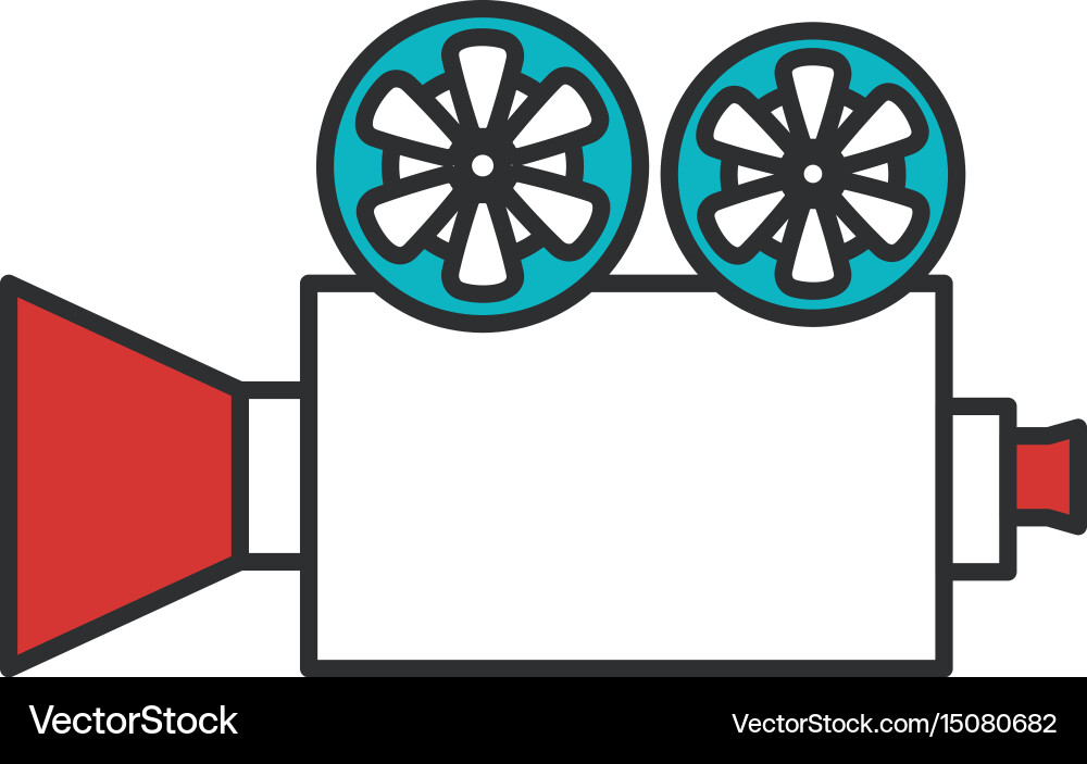 Cinema film camera icon Royalty Free Vector Image