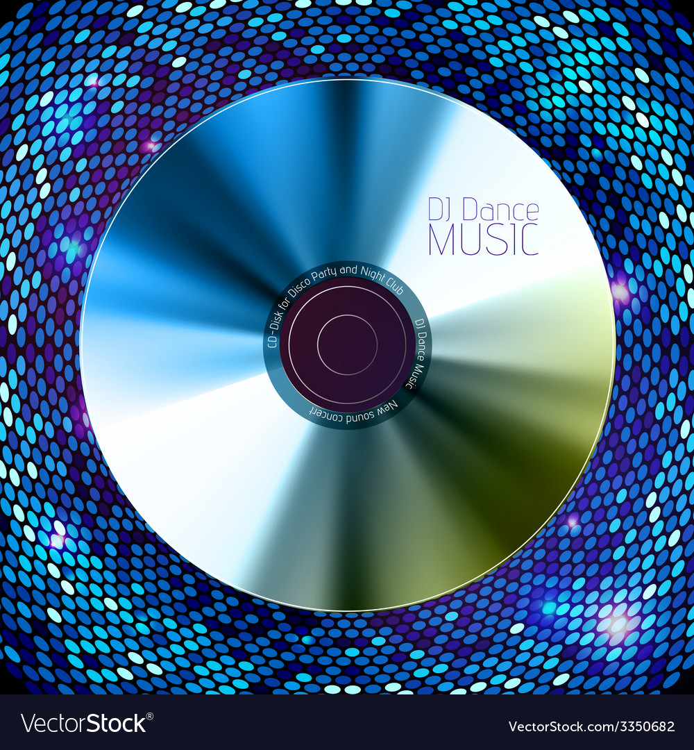 Disco abstract background record or disk Vector Image