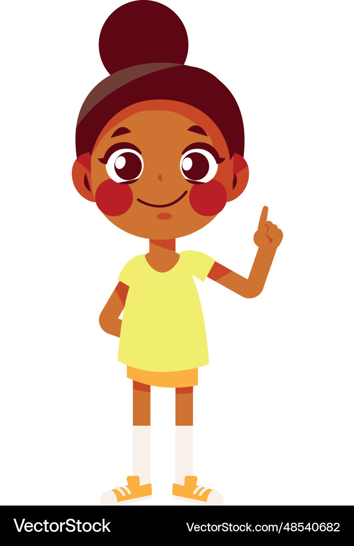 Girl speaking cute icon Royalty Free Vector Image