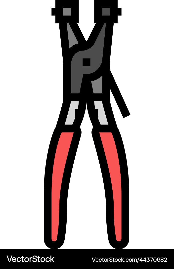 Hose clamp pliers color icon Royalty Free Vector Image