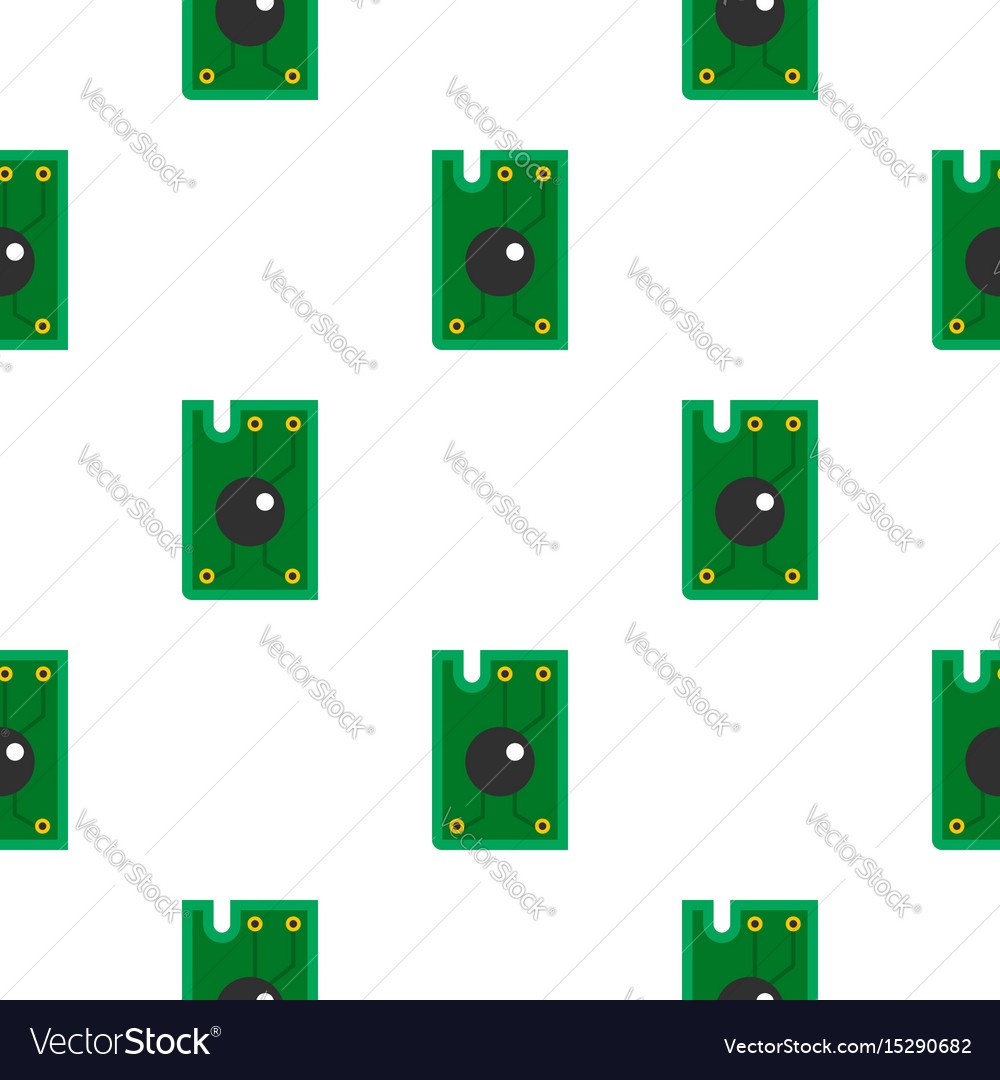 Processor chip pattern flat Royalty Free Vector Image