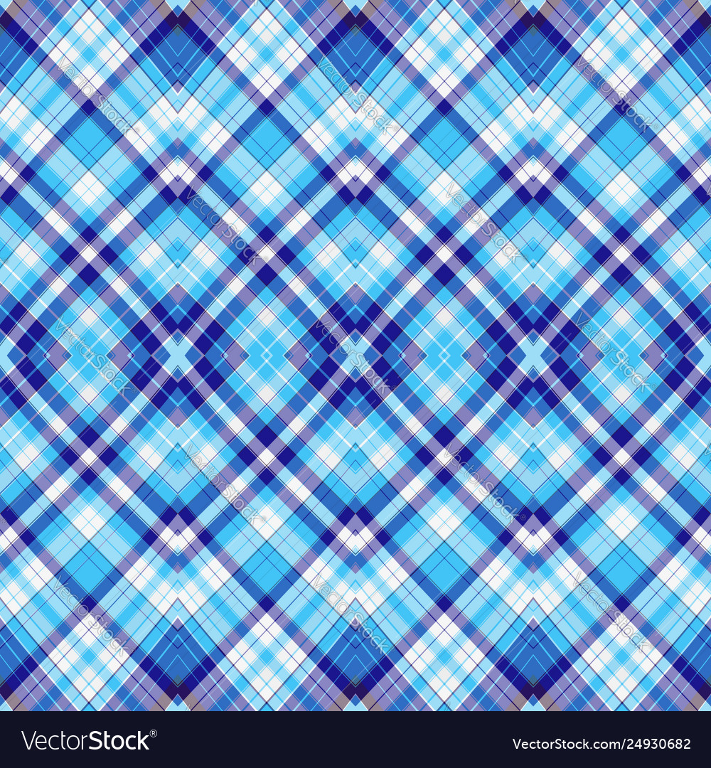 Seamless vivid pattern with white-blue rhombuses Vector Image