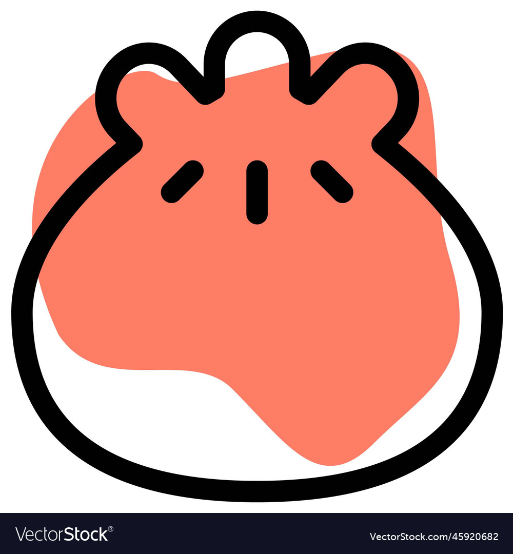 Stuffed dumpling regular icon Royalty Free Vector Image