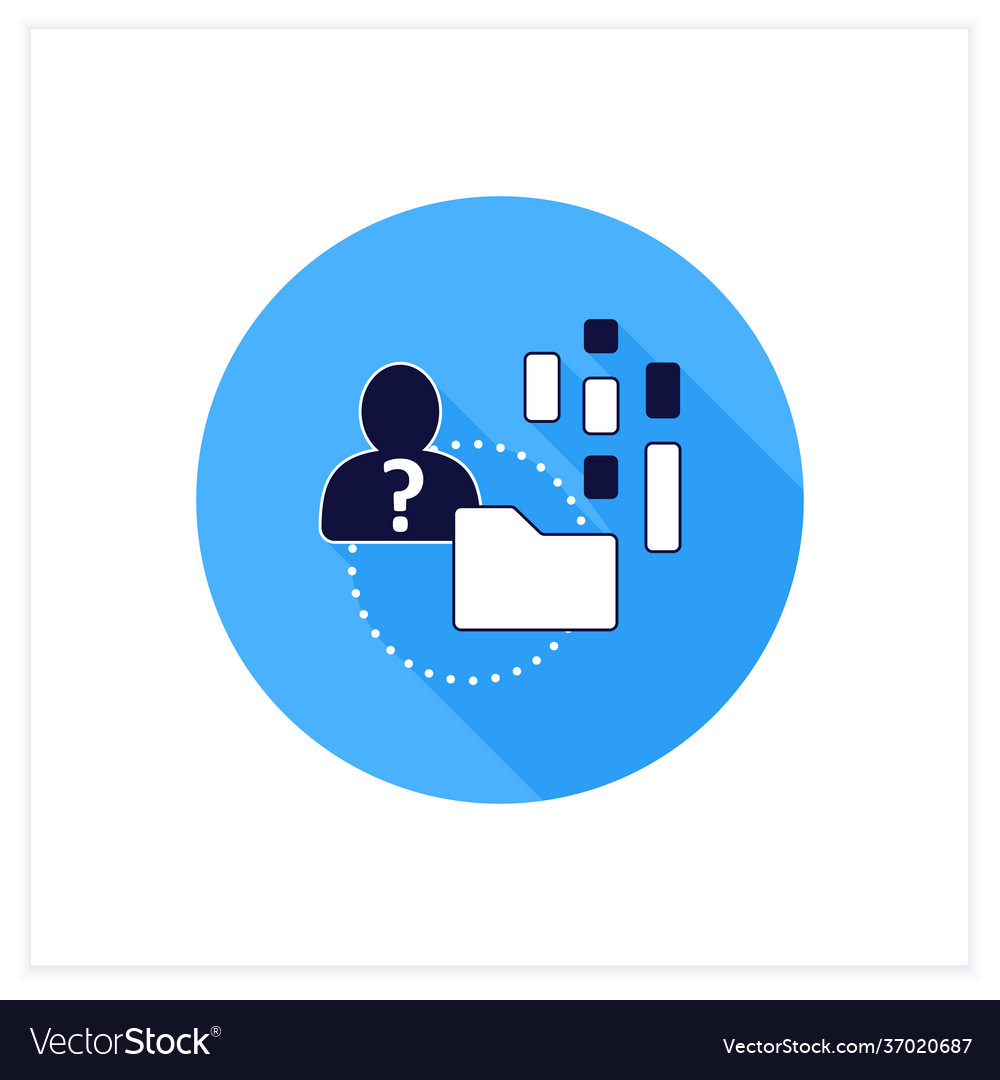 Anonymous data flat icon Royalty Free Vector Image