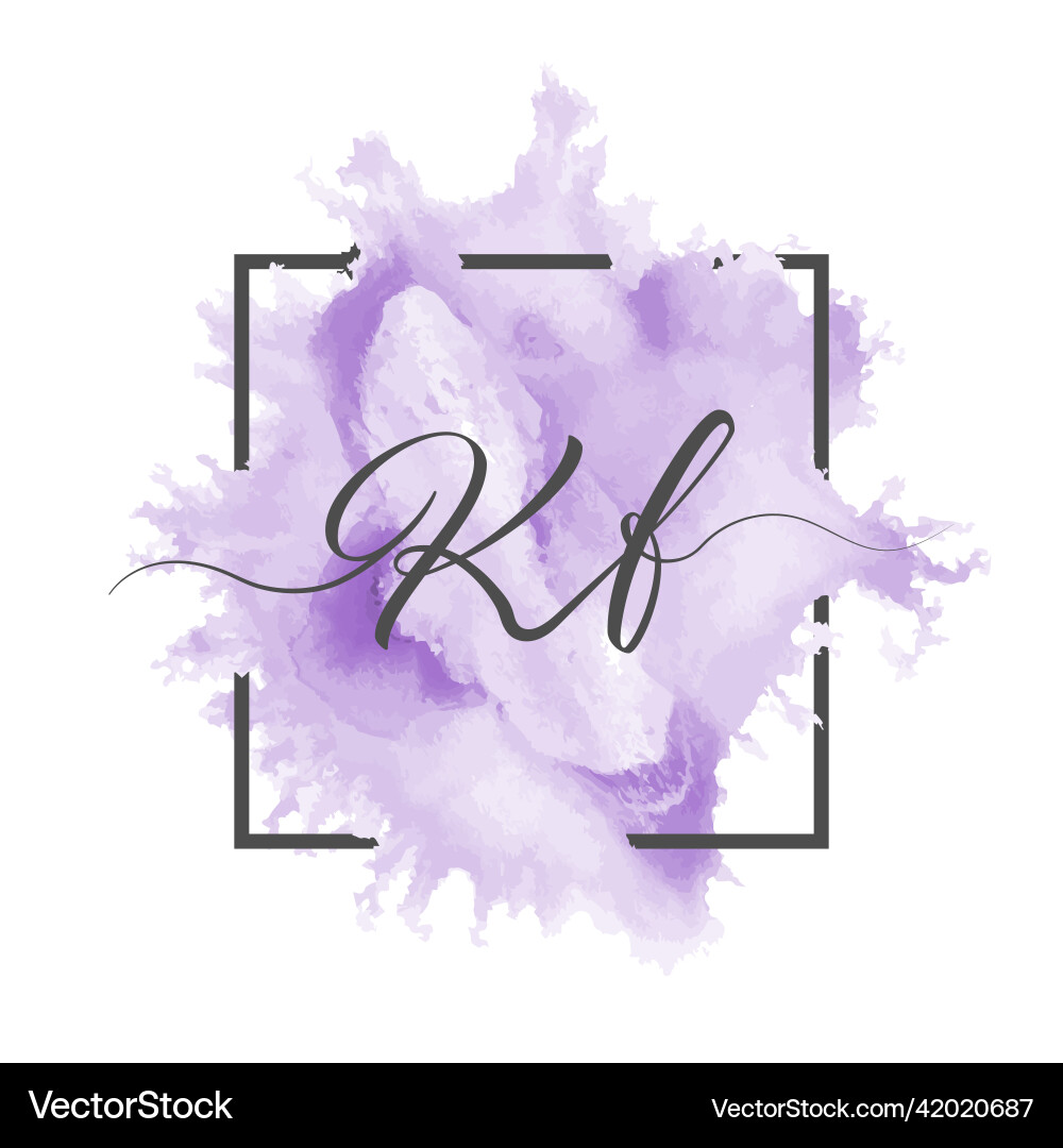 Calligraphic lowercase letters k and f Royalty Free Vector