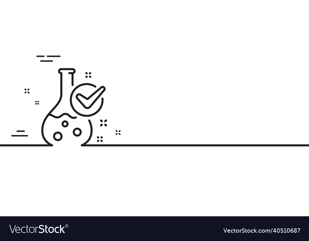 Chemistry lab line icon laboratory flask sign Vector Image