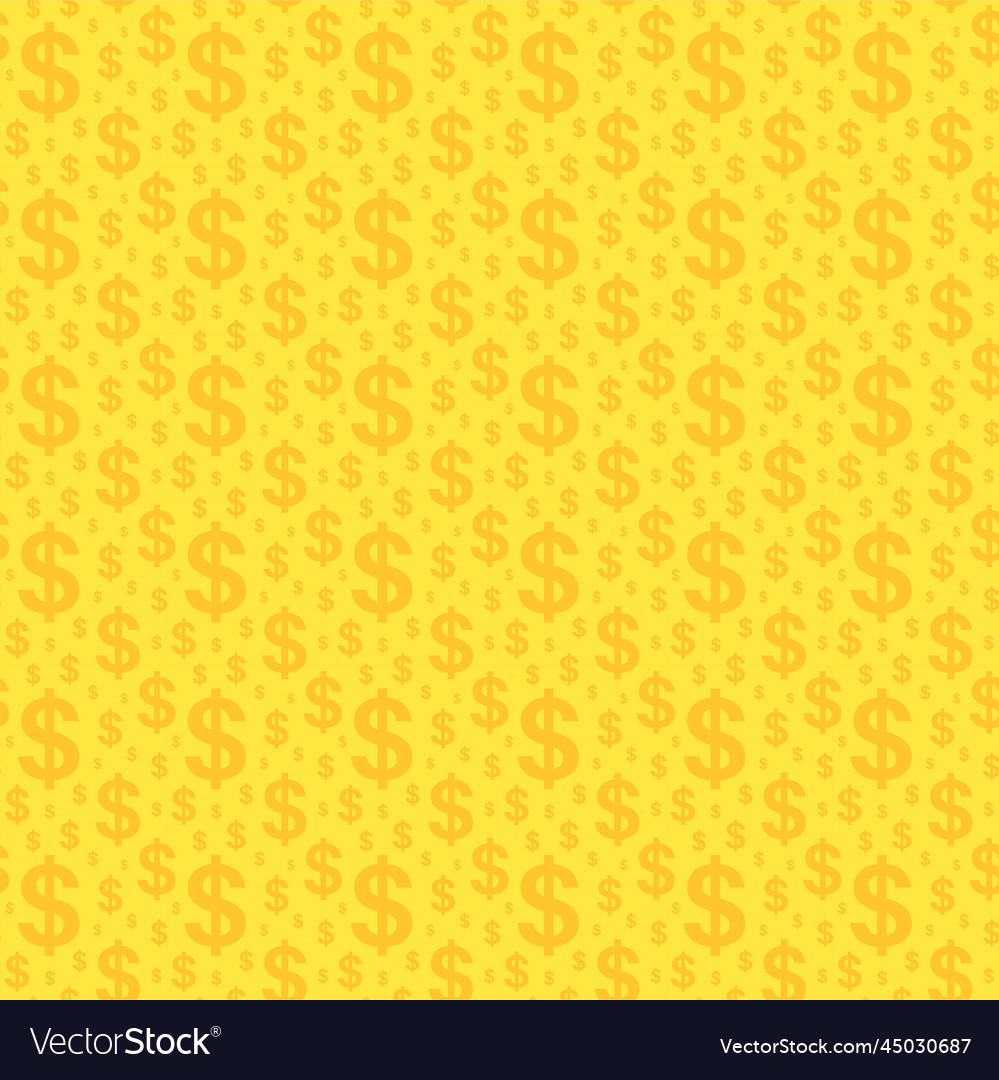 Dollar seamless pattern Royalty Free Vector Image