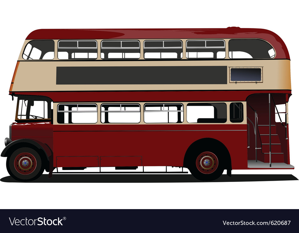 Double decker Royalty Free Vector Image - VectorStock