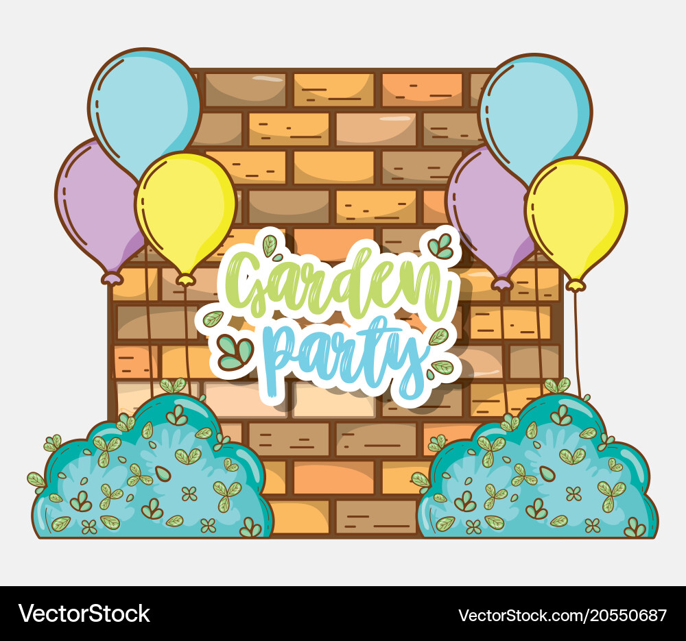Garden party card Royalty Free Vector Image - VectorStock