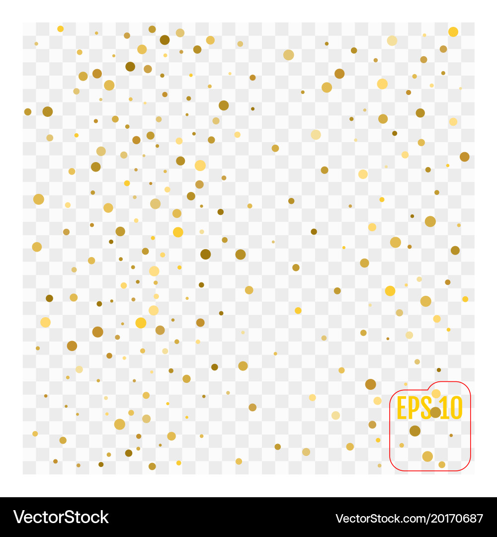 Gold glitter background polka dot Royalty Free Vector Image