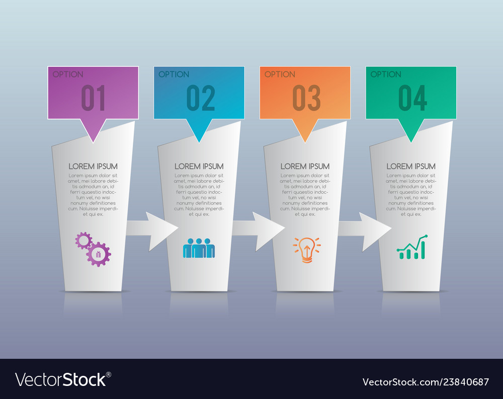Infographics timeline design template with 3d Vector Image