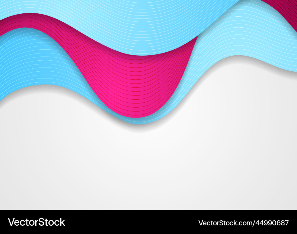 Pink and blue abstract wavy corporate Royalty Free Vector