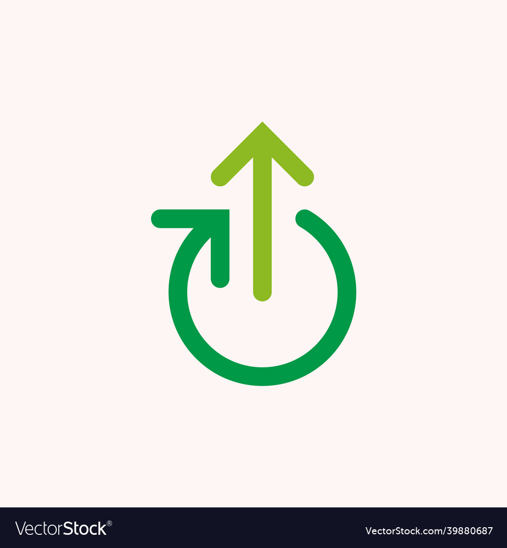 Regrow button logo Royalty Free Vector Image - VectorStock