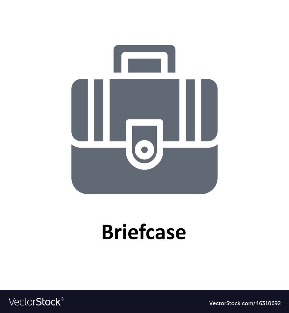 Briefcase solid icons simple stock illus Vector Image Briefcase solid icons simple stock illus Vector Image