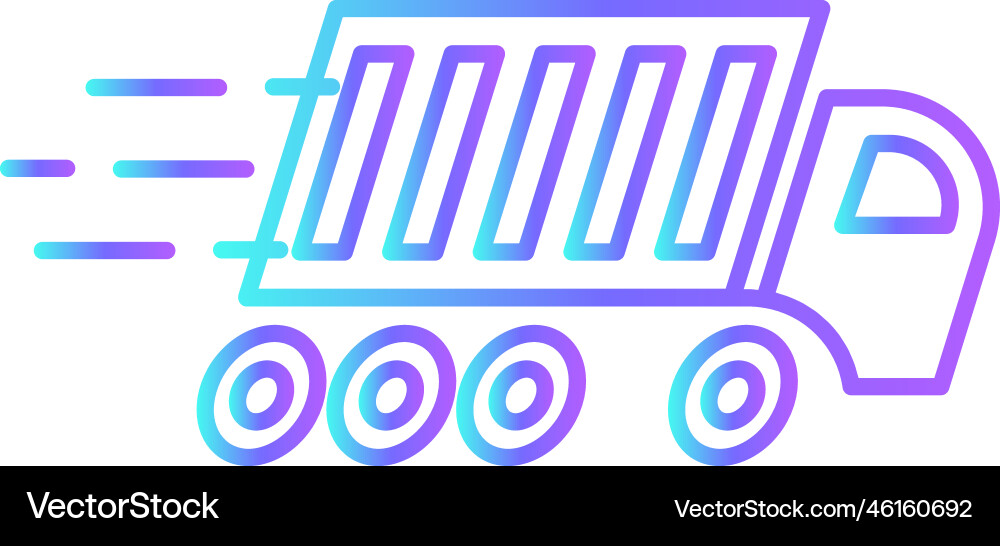 Cargo transportation icons with purple blue Vector Image