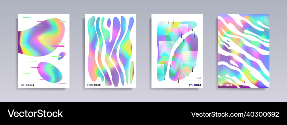 Cool trendy liquid fluid gradient shapes Vector Image