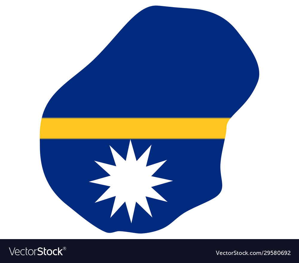 Flag in map nauru Royalty Free Vector Image - VectorStock