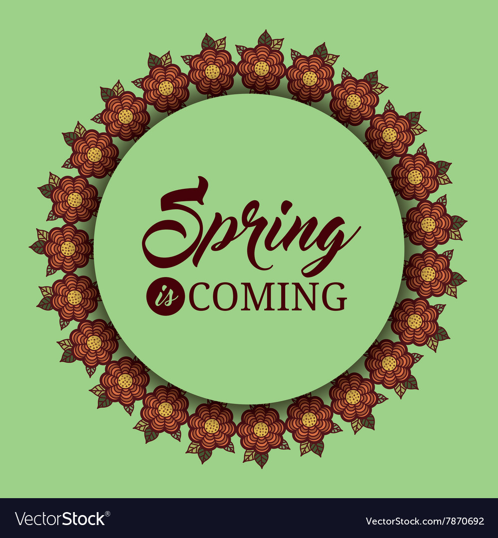 Hello spring design Royalty Free Vector Image - VectorStock